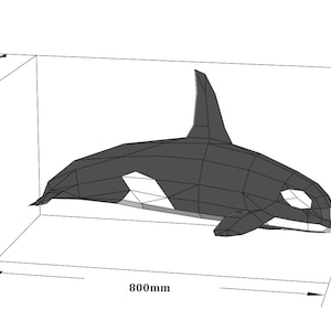 Orca Family Paper Sculpture,,printable PDF Template,handmade Sea Animal ...