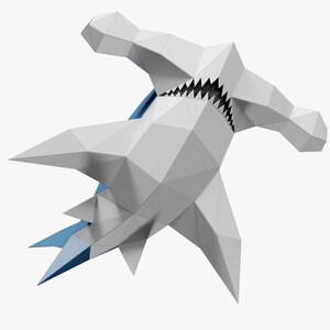 Baby Hammerhead Shark Paper Sculpture,printable PDF Template,handmade ...