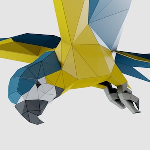 Parrot Paper Sculpture,printable PDF Template,handmade Wild Animal ...
