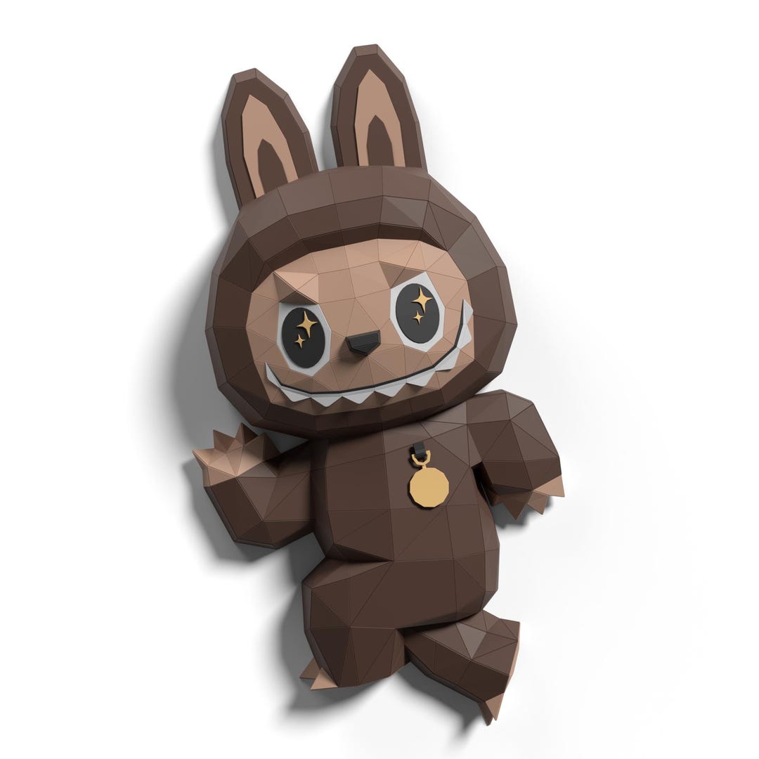 Labubu and Zimomo Wall Decoration Paper Sculpture, 2 in 1 Printable PDF ...