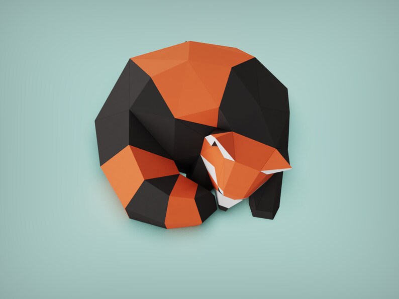 Sleeping Red Panda Paper Model 3D Papercraft Tempalte PDF - Etsy
