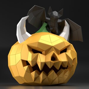 Pumpkin and Bat Pack Paper Sculpture,printable PDF Template,handmade ...