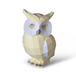 Owl Figurine Paper Sculpture,printable PDF Template,handmade Animal ...