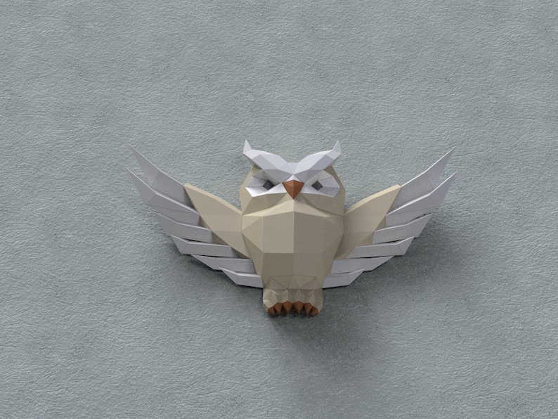 Owl Relief Paper Sculptureprintable PDF Templatehandmade - Etsy