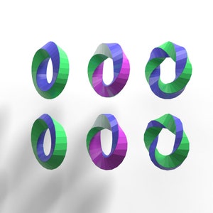 Mobius Strip 6 Packs Paper Sculpture,printable PDF Template,handmade ...