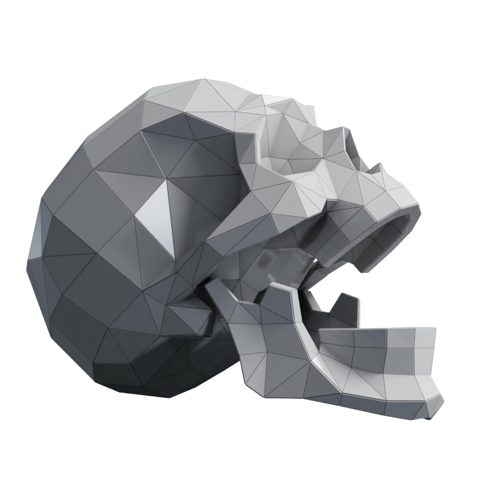 Human Skull Paper Sculpture,printable PDF Template,handmade Real Size ...