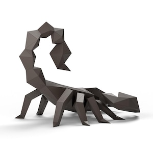 Scorpion Paper Sculpture,printable PDF Template,handmade Wild Animals ...