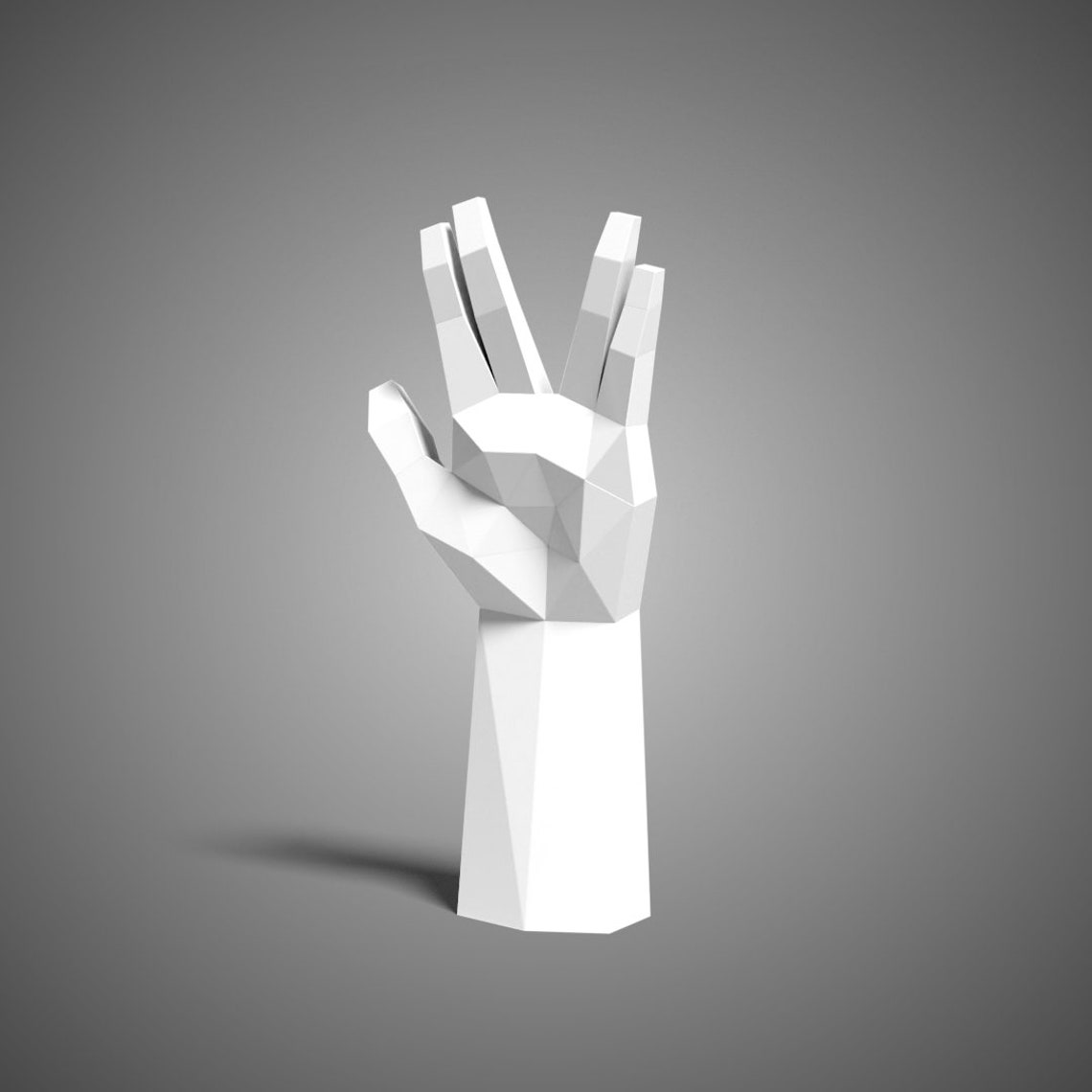 Hand Pose 3 Paper Sculptureprintable PDF Templatehandmade - Etsy