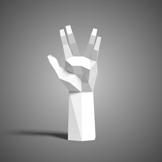 Hand Pose 3 Paper Sculptureprintable PDF Templatehandmade - Etsy