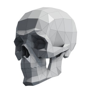 Human Skull Paper Sculpture,printable PDF Template,handmade Real Size ...