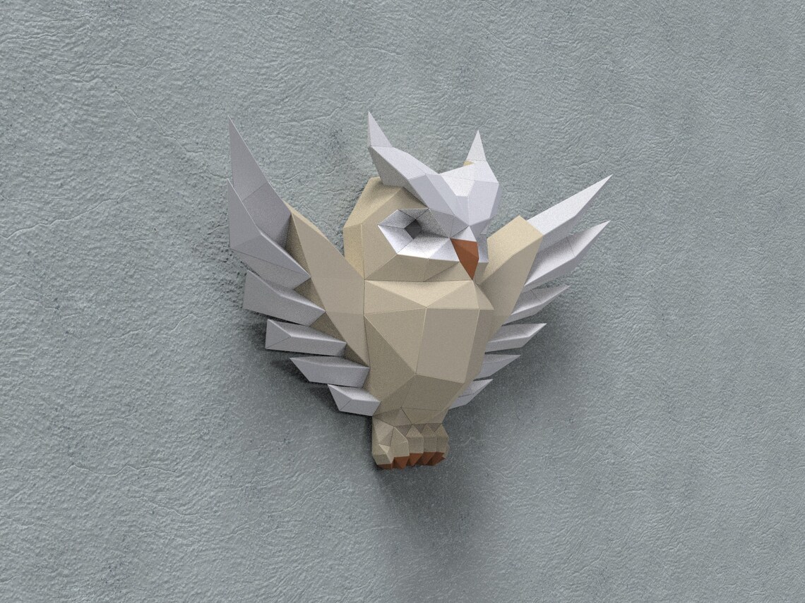 Owl Relief Paper Sculptureprintable PDF Templatehandmade - Etsy