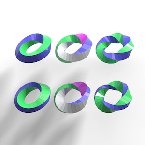 Mobius Strip 6 Packs Paper Sculpture,printable PDF Template,handmade ...