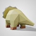 Cute Triceratops Paper Model, 3D Papercraft Tempalte, PDF File,instant ...