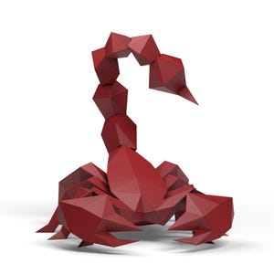 Scorpion Paper Sculpture,printable PDF Template,handmade Wild Animals ...