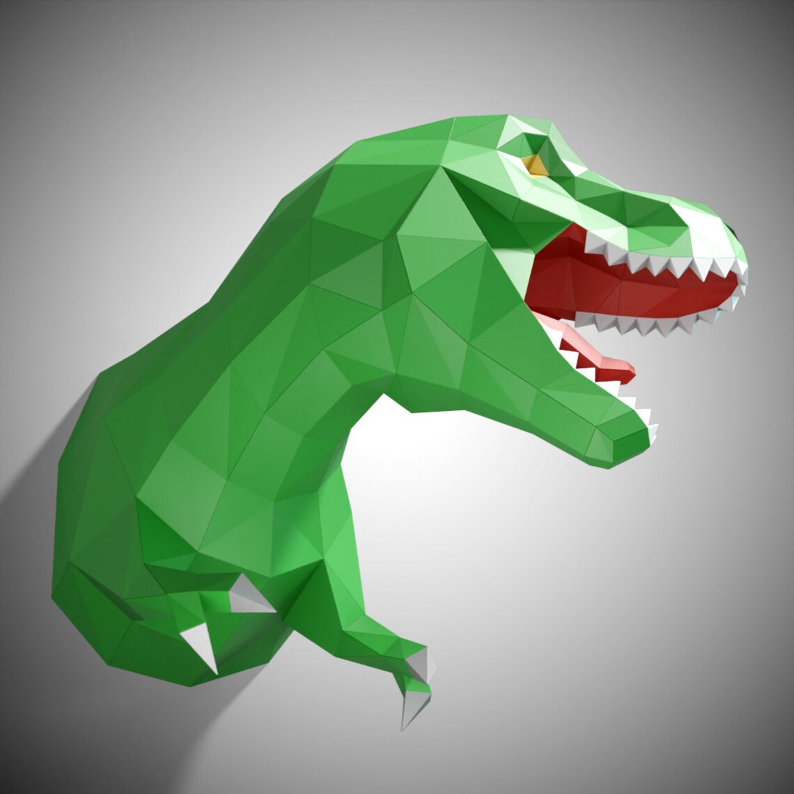 T-rex Ver2 Trophy Paper Model 3D Papercraft Tempalte PDF - Etsy