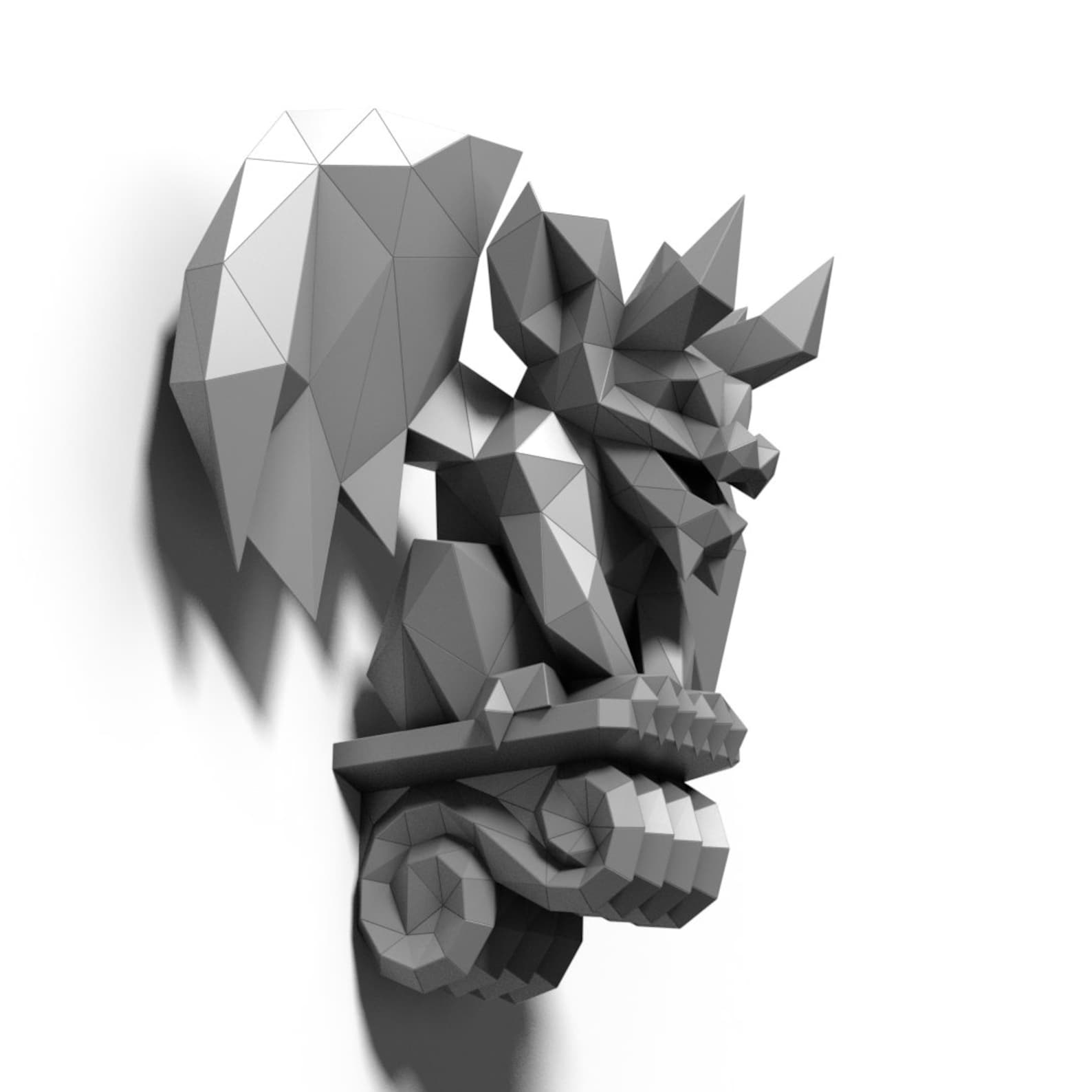 Gargoyle Paper Sculpture,printable PDF Template,handmade Fantastic ...