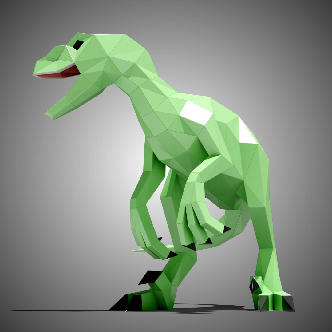 Velociraptor Paper Sculpture 3D Papercraft Tempalte PDF - Etsy Australia