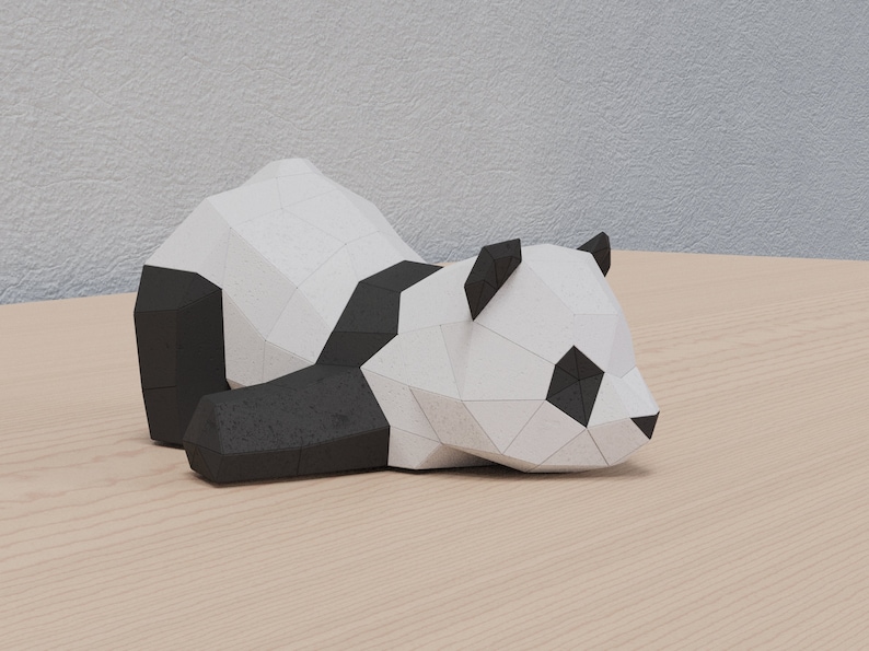 Two Cute Pandas Paper Sculptureprintable PDF - Etsy