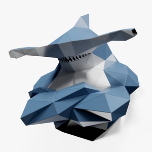 Hammerhead Shark Wall Décor Paper Sculpture,printable PDF Template ...