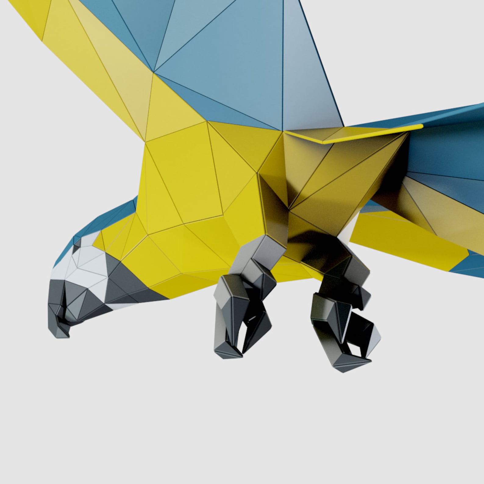 Parrot Paper Sculpture,printable PDF Template,handmade Wild Animal ...