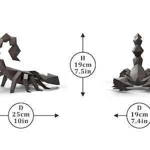 Scorpion Paper Sculpture,printable PDF Template,handmade Wild Animals ...