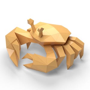 Crab Paper Sculpture,printable PDF Template,handmade Wild Animals ...