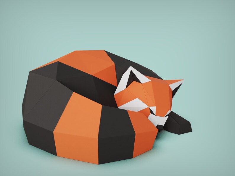 Sleeping Red Panda Paper Model 3D Papercraft Tempalte PDF - Etsy