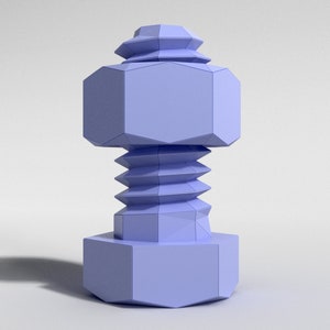 Bolt and Nut Paper Sculpture,printable PDF Template,handmade Mechanical ...