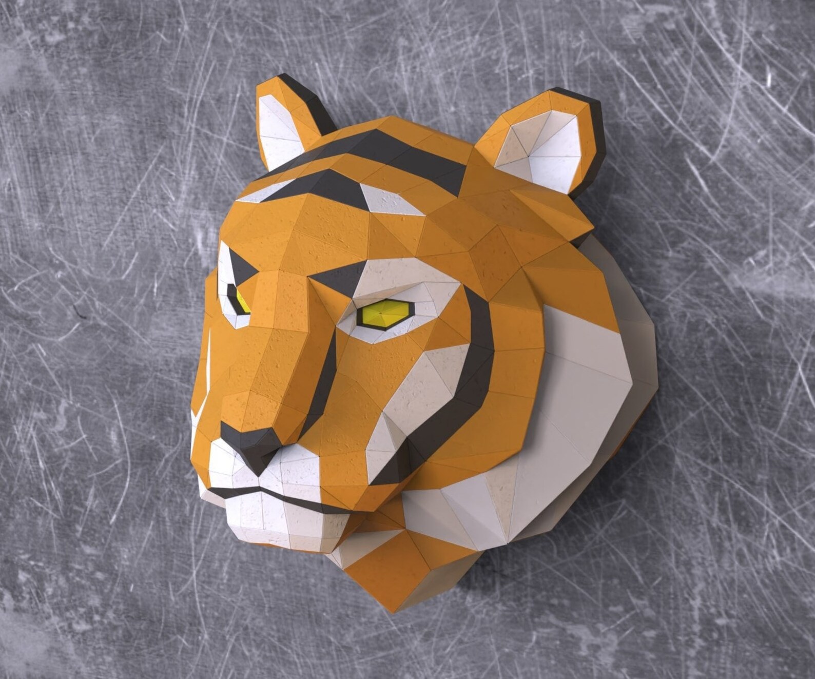 Tiger Head Paper Sculptureprintable PDF Templatehandmade | Etsy