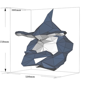 Hammerhead Shark Wall Décor Paper Sculpture,printable PDF Template ...