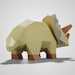 Cute Triceratops Paper Model, 3D Papercraft Tempalte, PDF File,instant ...