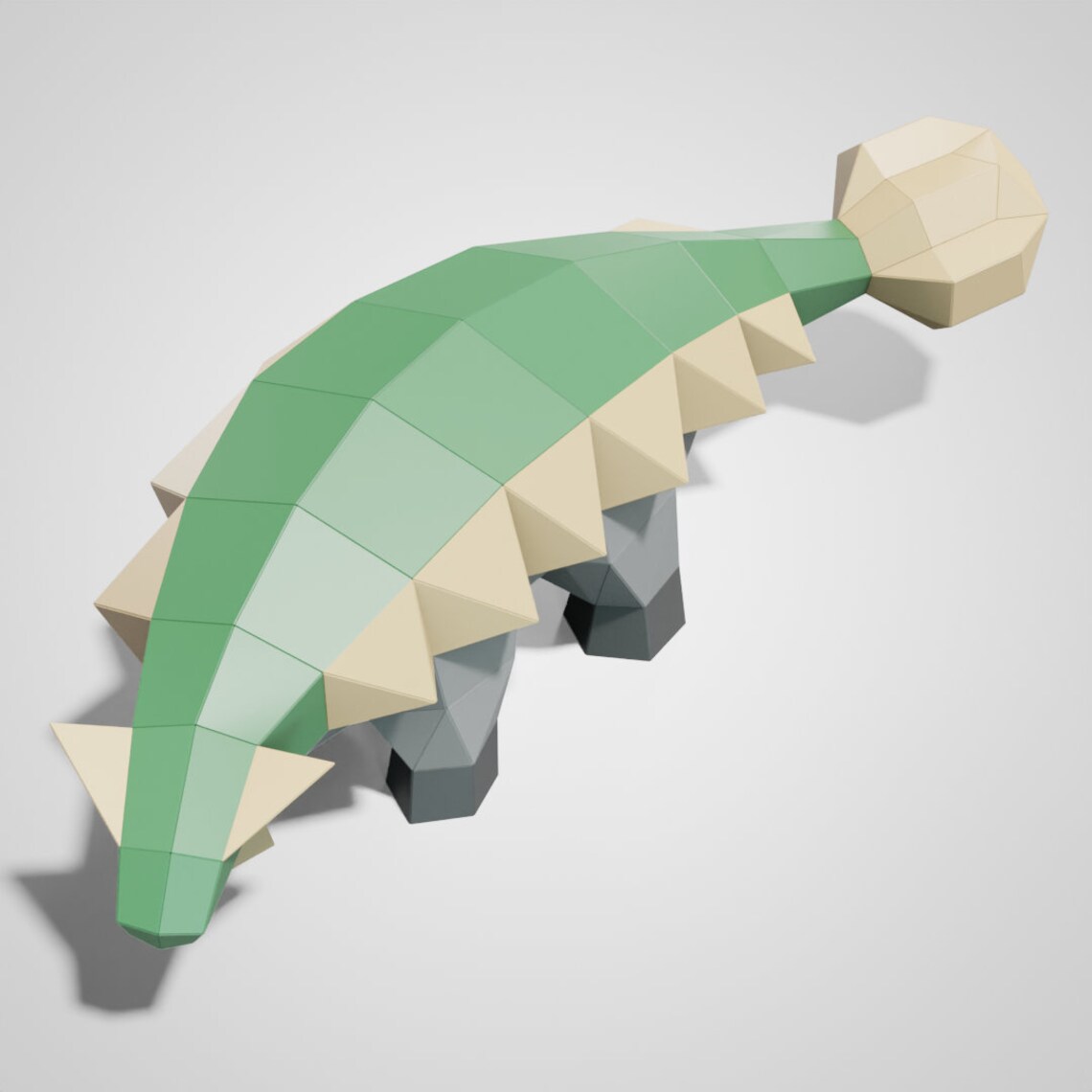 Ankylosaurus Paper Model, 3D Papercraft Template (PDF File) - Etsy