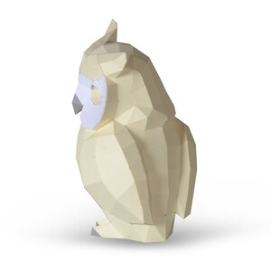 Owl Figurine Paper Sculpture,printable PDF Template,handmade Animal ...