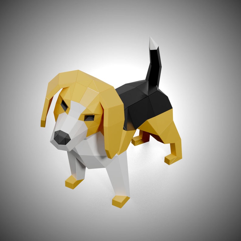 Beagle Paper Sculptureprintable PDF Templatehandmade - Etsy