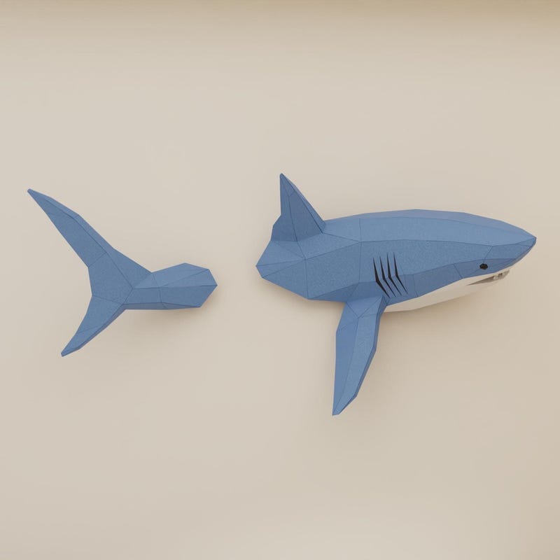 Shark Origami Wall - Etsy