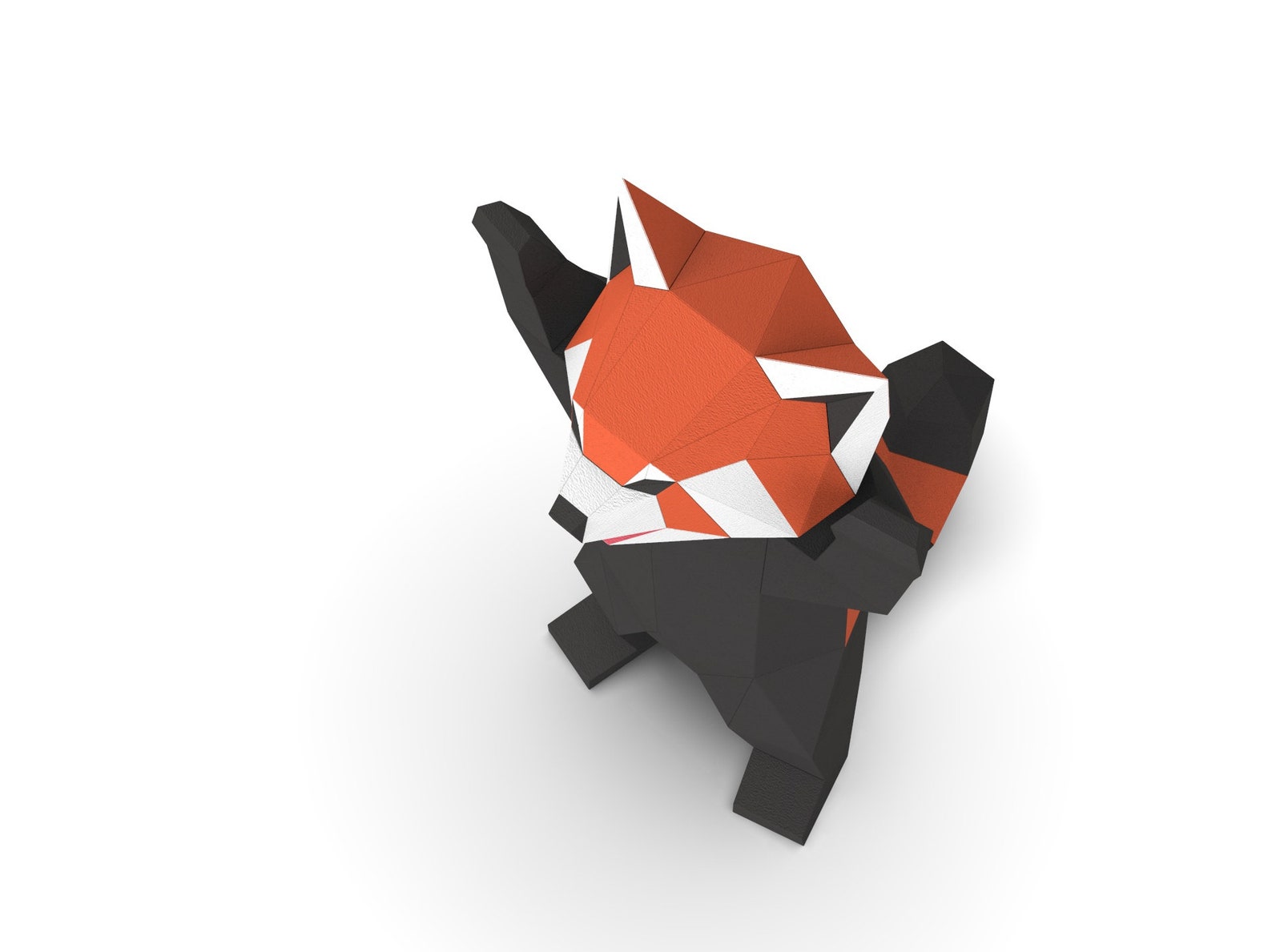 Standing Red Panda Paper Model 3D Papercraft Tempalte PDF | Etsy
