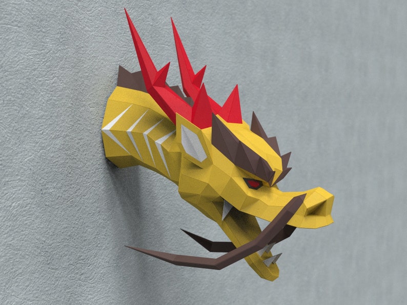Chinese Dragon Head Paper Sculptureprintable PDF - Etsy