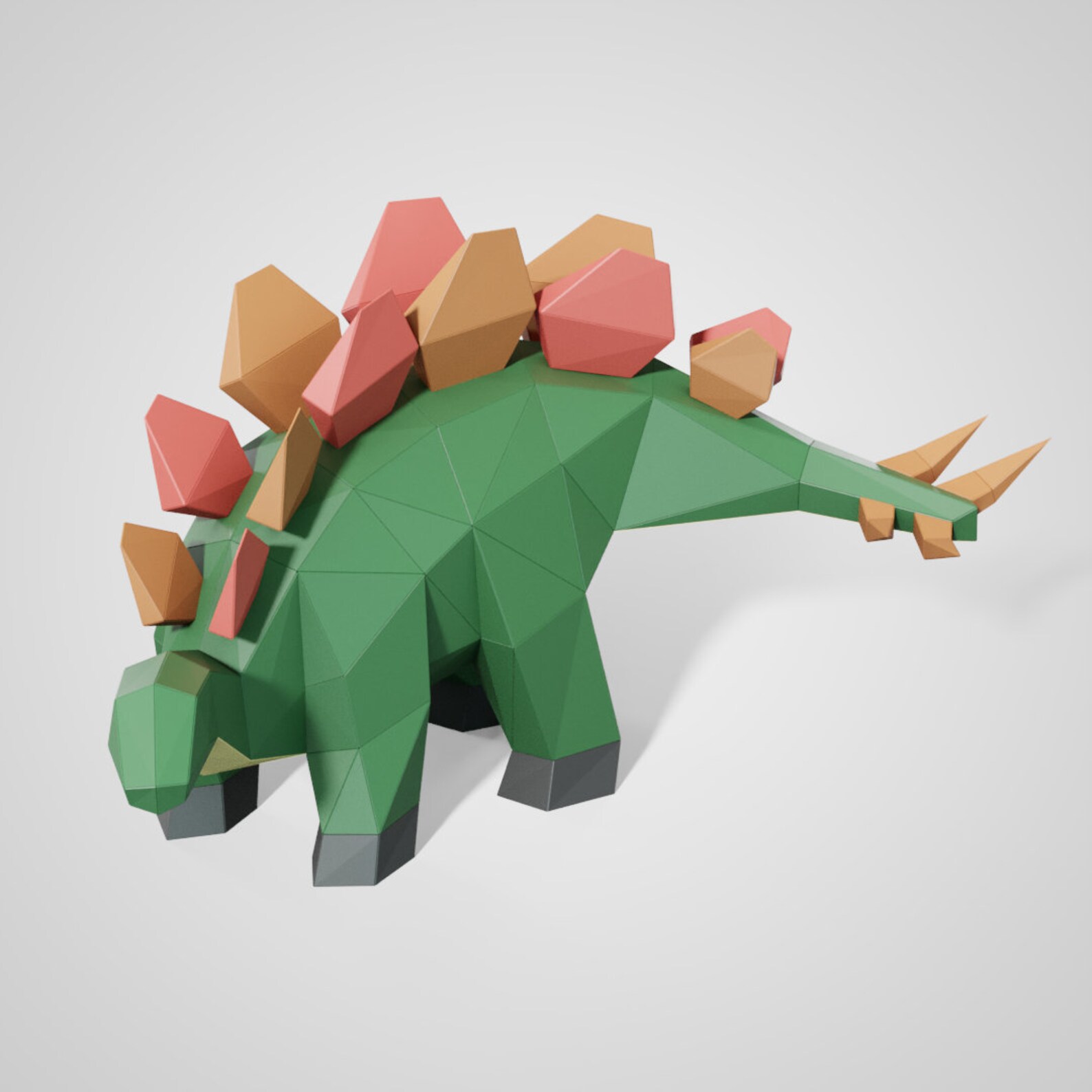 Cute Stegosaurus Paper Model 3D Papercraft Tempalte PDF - Etsy