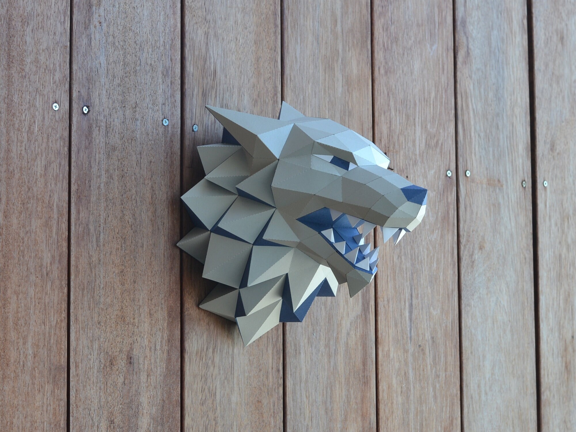 Stark Wolf Paper Sculptureprintable PDF Templatehandmade | Etsy