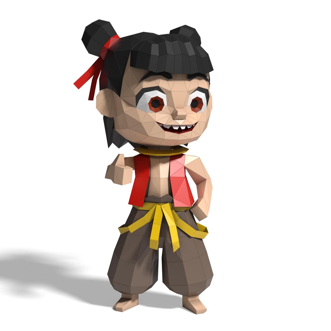 Nezha Paper Sculpture,printable PDF Template,handmade Cartoon ...