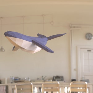 Humpback Whale Paper Sculpture,printable PDF Template,handmade Sea ...