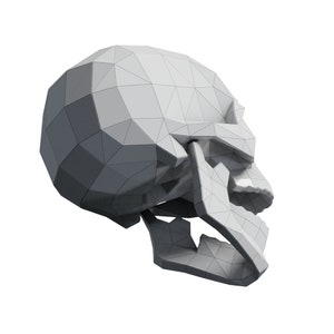 Human Skull Paper Sculpture,printable PDF Template,handmade Real Size ...