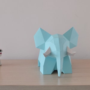Cute Elephant Paper Model, 3D Papercraft Tempalte, PDF File,instant ...