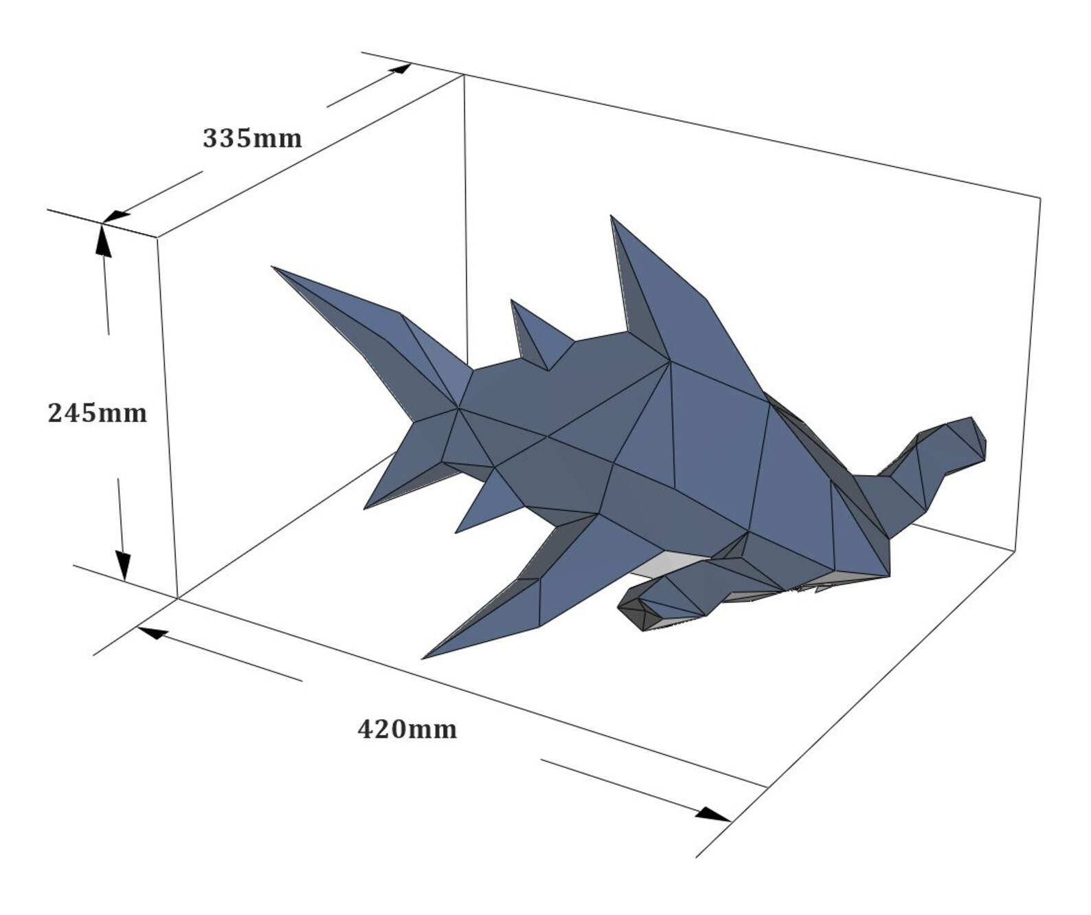 Baby Hammerhead Shark Paper Sculpture,printable PDF Template,handmade ...