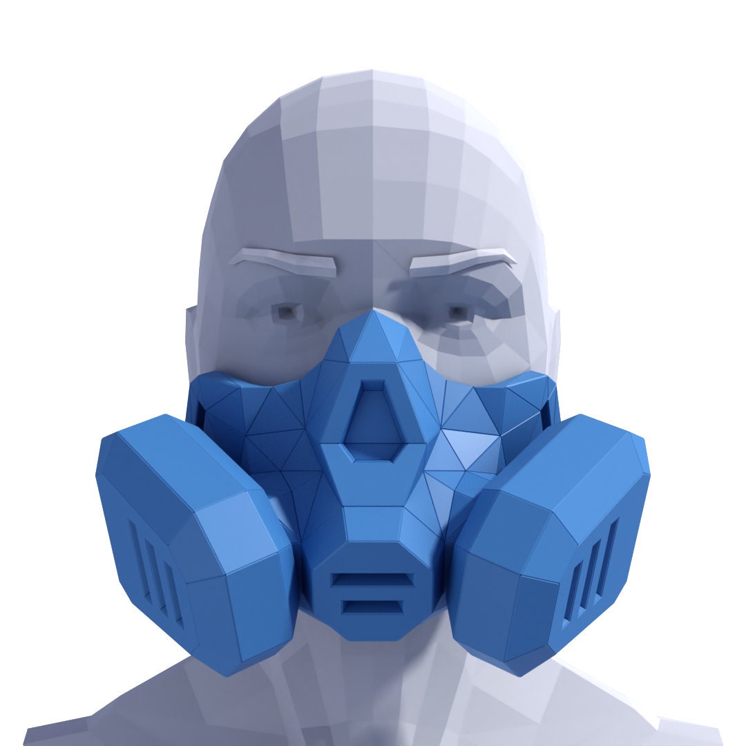 Respirator Gas Mask Paper Sculpture,printable PDF Template,handmade ...