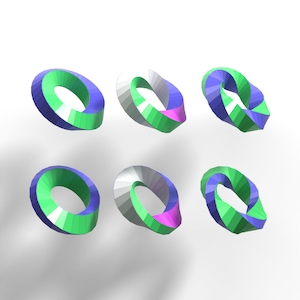 Mobius Strip 6 Packs Paper Sculpture,printable PDF Template,handmade ...