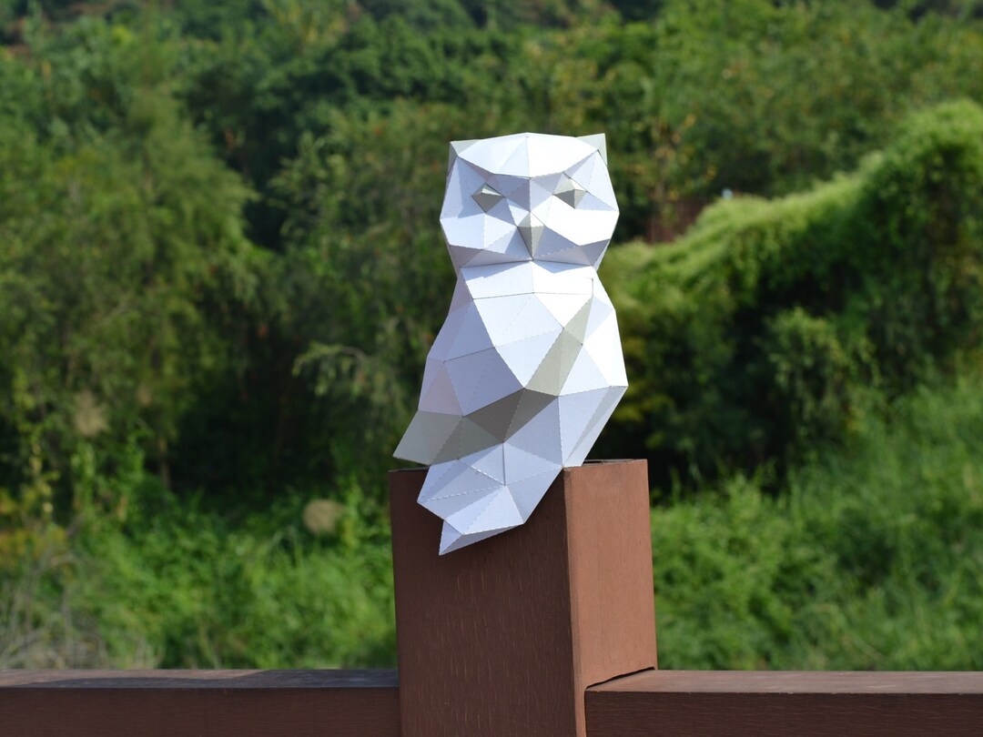 Owl Paper Model, 3D Papercraft Tempalte, PDF File,instant Download, 3D ...