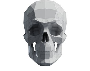 Human Skull 3D Papercraft Model. Downloadable DIY Template - Etsy Australia