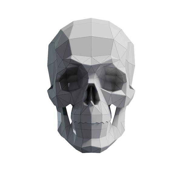 3d Paper Skull Template Small - Etsy Australia