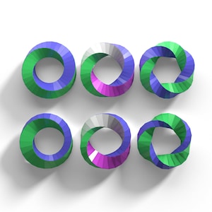 Mobius Strip 6 Packs Paper Sculpture,printable PDF Template,handmade ...